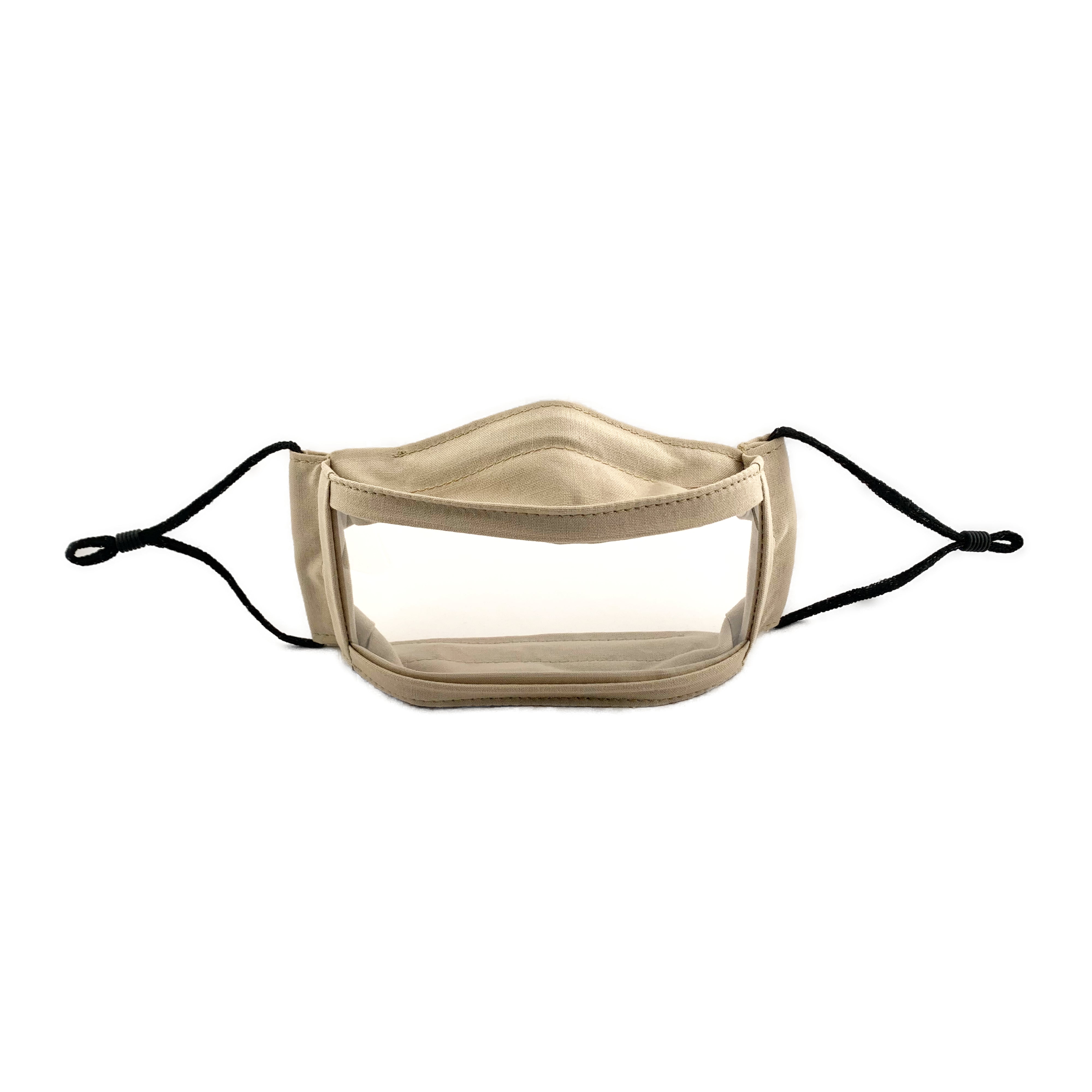 Khaki Non-Toxic Clear Window Face Mask - American Made – Tutenago